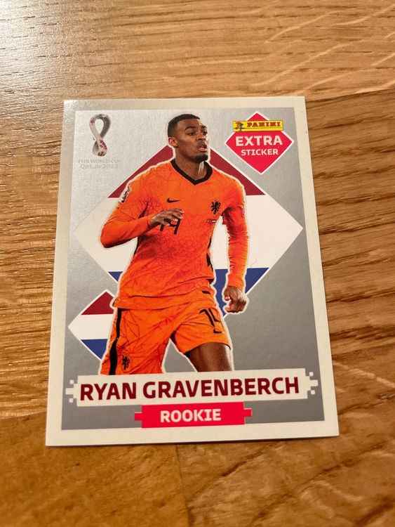 Panini WM 2022 Extra Sticker, Ryan Gravenberch (Silber) (Neu (gemäss Beschreibung)) in Heiden ...