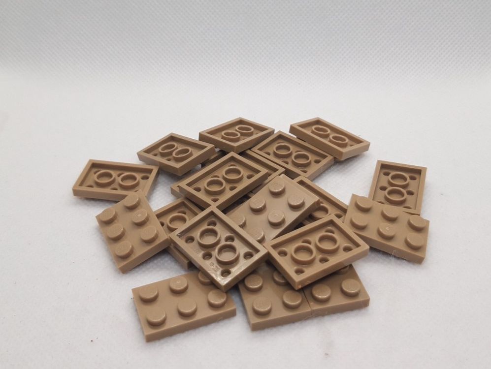 Lego 20 Stk. Plate 2x3 dark tan (new) (Neu und originalverpackt) in ...
