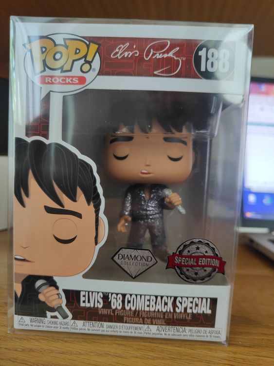 Funko Pop! Rock - Elvis 68 Comeback Special Diamond SE #188 (Gebraucht ...