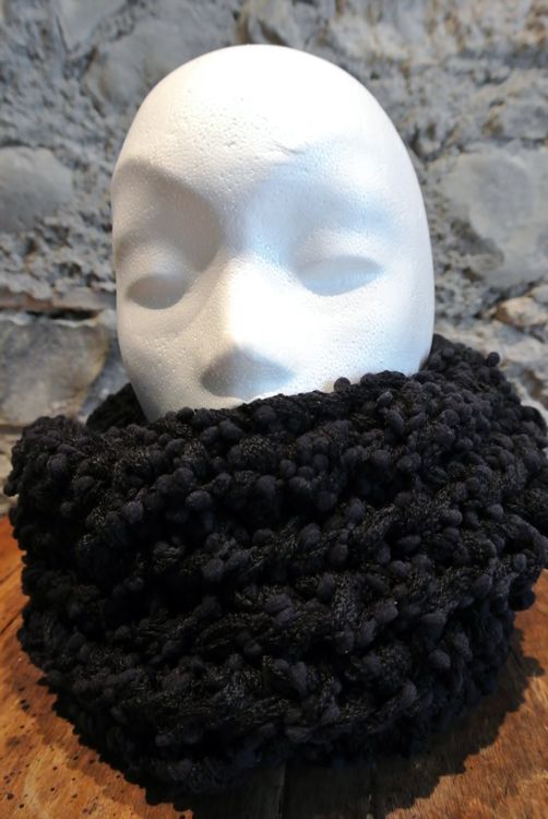 unisex Chunky Doppel-Loop *argentina* schwarz (Neu (gemäss Beschreibung ...