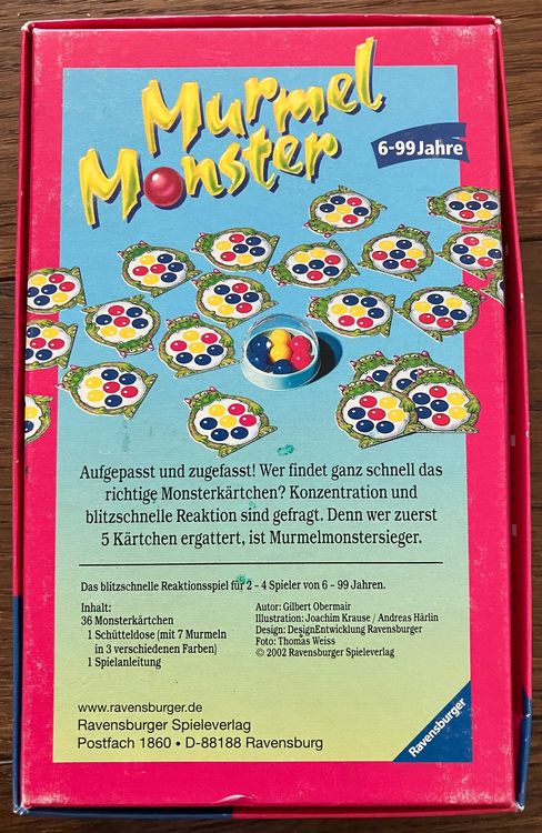 Ravensburger Spiel "Murmel Monster" (Gebraucht) in für CHF 1 – nur ...