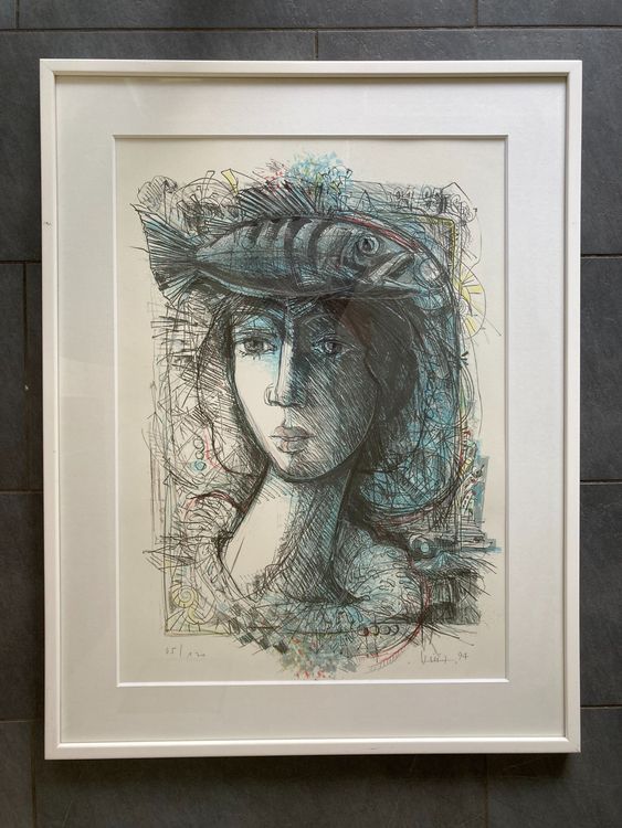 sehr grosse Lithographie Nr. 65/170 sign. R. Villiger 94 (Gebraucht) in Subingen für CHF 69 ...