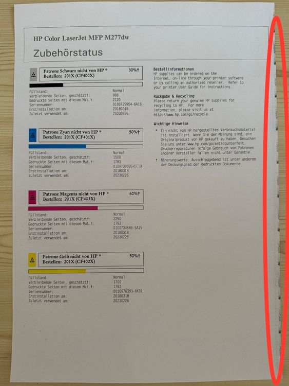 HP Color Laser Jet Pro MFP M277 dw / AB 1 FR !! (Defekt) in Beinwil ...