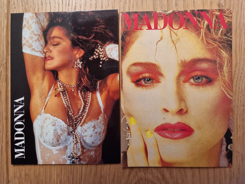 2 seltene Madonna Postkarten 80er Jahre Top Zustand (Gebraucht) in Bözberg für CHF 5 – mit ...