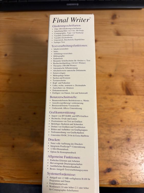 Amiga Final Writer Big Box CIB – Anleitung & 7 Disketten (Gebraucht) in ...