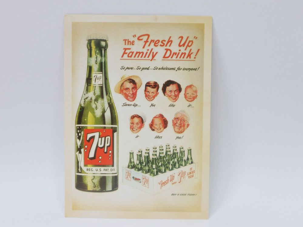 AK Werbung 7Up Family Drink Postkarte (Neu (gemäss Beschreibung)) in ...
