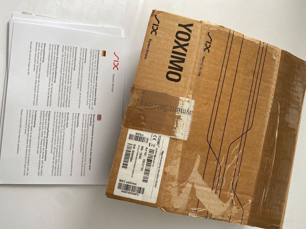 SIX Kartenterminal Yoximo Mobile Flex 3G (Gebraucht) in Siebnen für CHF ...