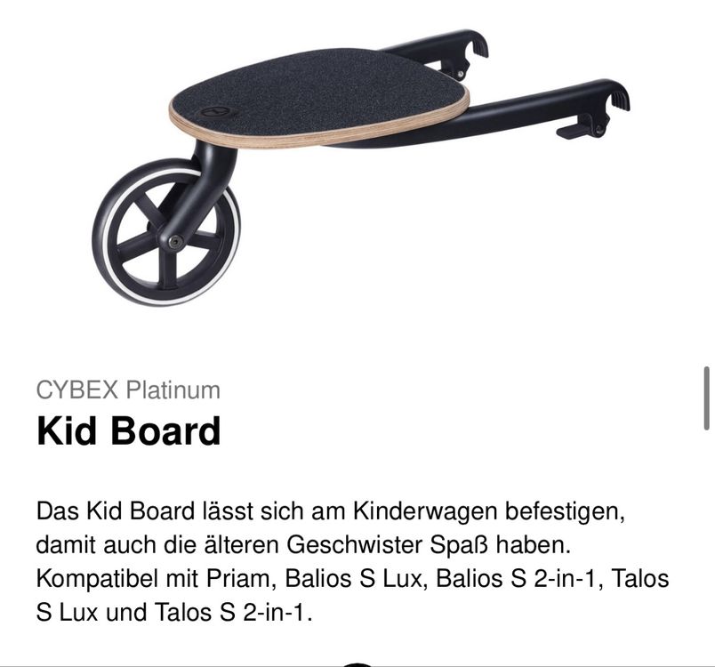 Cybex Platinum Kid Board Board (Gebraucht) in Zug für CHF 50 – mit ...
