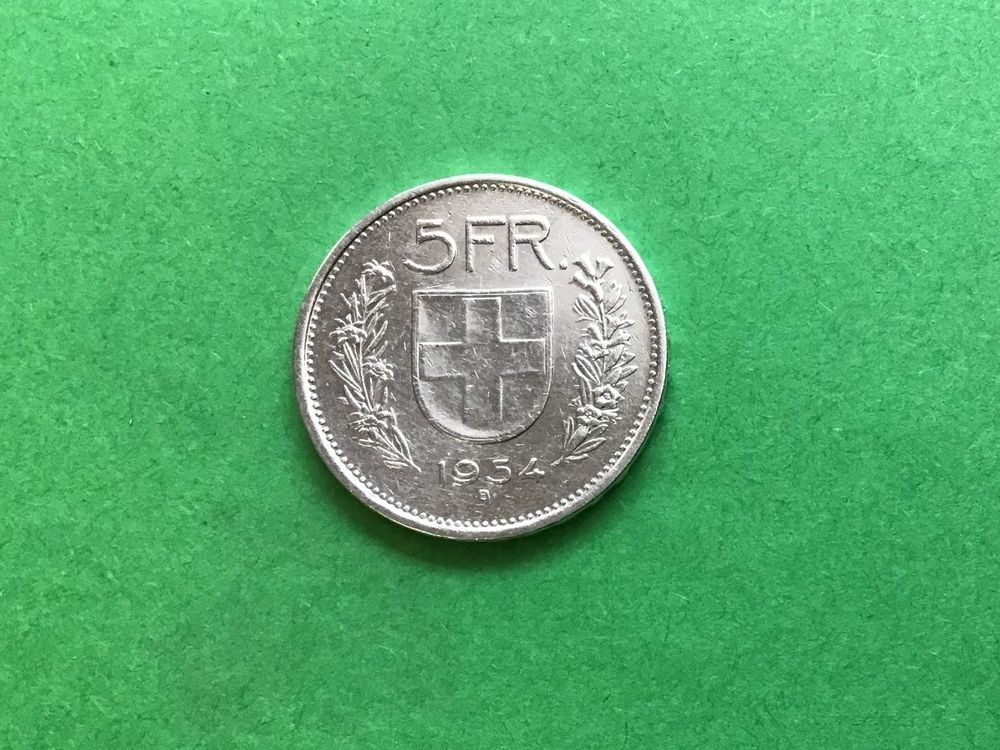 5 Fr. Suisse 1954 (D'occasion) à St. Niklaus VS pour CHF 18 – avec ...