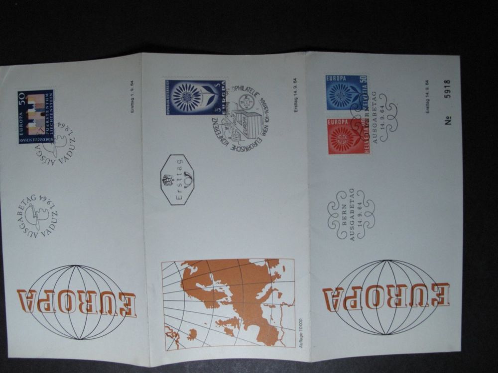 Europa Marken Schweiz / Österreich / FL FDC 1964 (Gebraucht) in Wil SG für CHF 2 – mit Lieferung ...