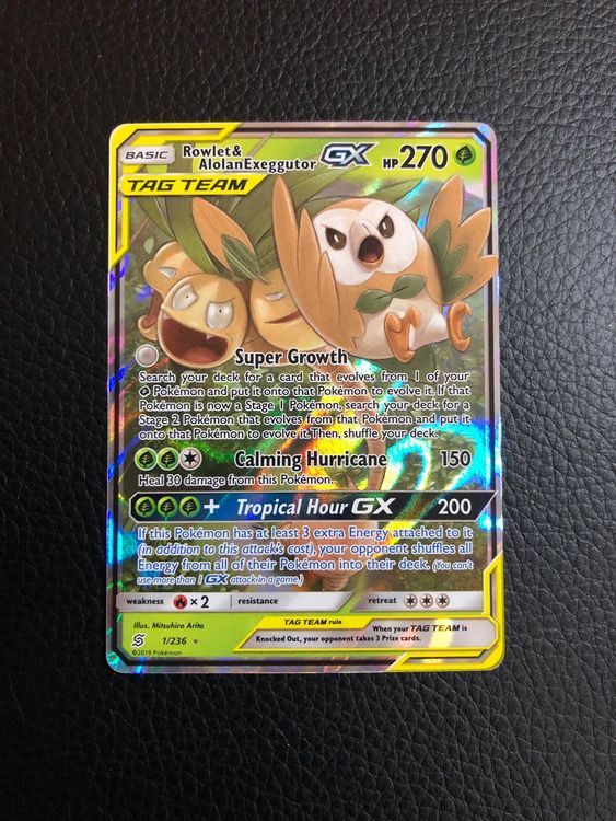Unified Minds - Rowlet&Alolan Exeggutor GX 1/236 Ab 1 | Kaufen auf Ricardo