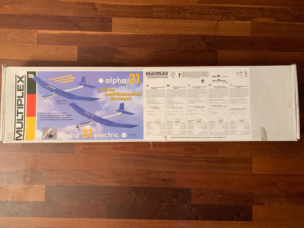 Segelflugzeug Rarität Multiplex Alpha 21 electic (Neu und ...