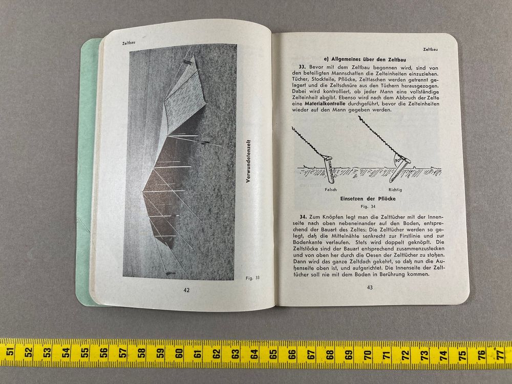 Armee, Die Zelteinheit, 1945, Reglement T31d, Zelt, Militär (Gebraucht ...