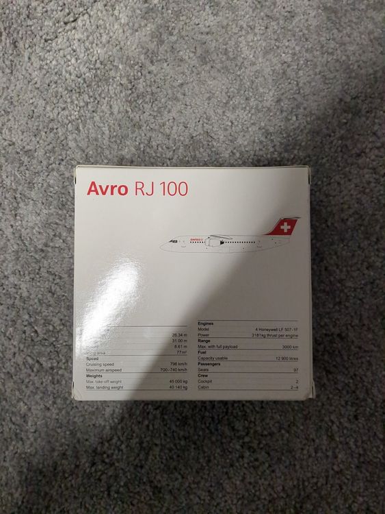 SWISS Avro RJ 100 Airplane 1:400 "Special Edition" (Neu und ...