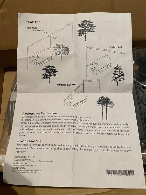 Yaesu YA-30 Broband HF Antenna | Kaufen auf Ricardo