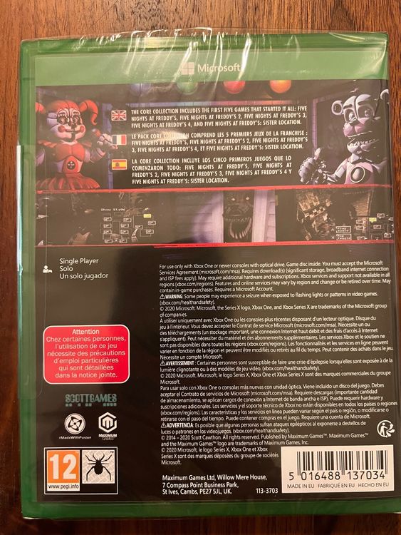 Five Nights at Freddy’s Core Collection Xbox One Series X (Neu und ...