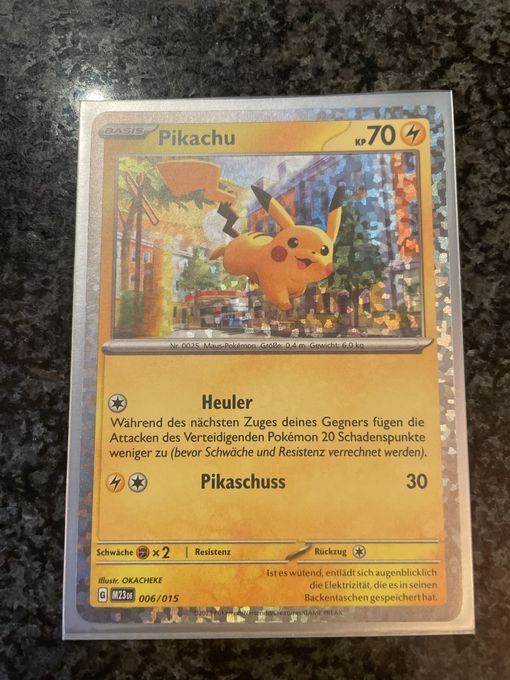 Pokemon Sammelkarte Top Zustand + Hülle Pikachu 006/015 (Neu und ...