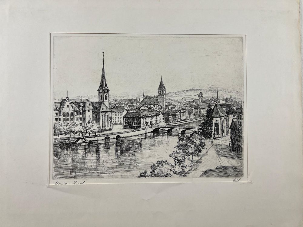 Götz - Original Radierung von Zürich | Kaufen auf Ricardo