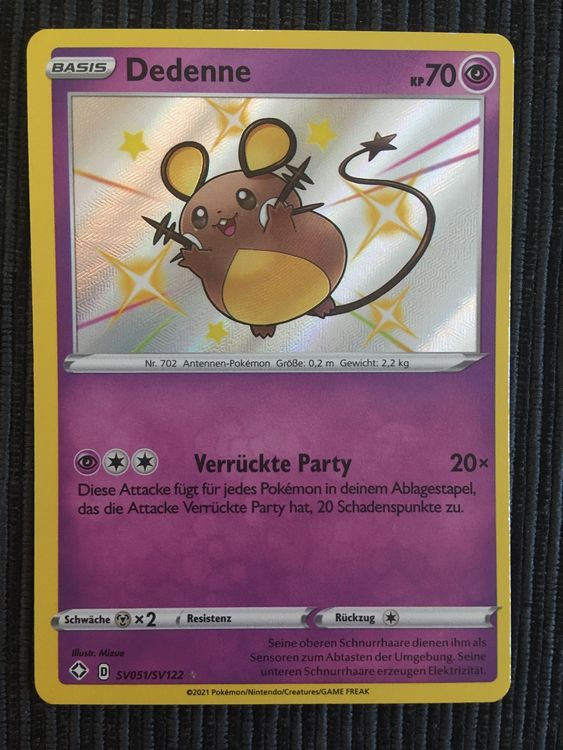 Pokemon Dedenne Shiny Shining Fates Deutsch (Neu (gemäss Beschreibung ...