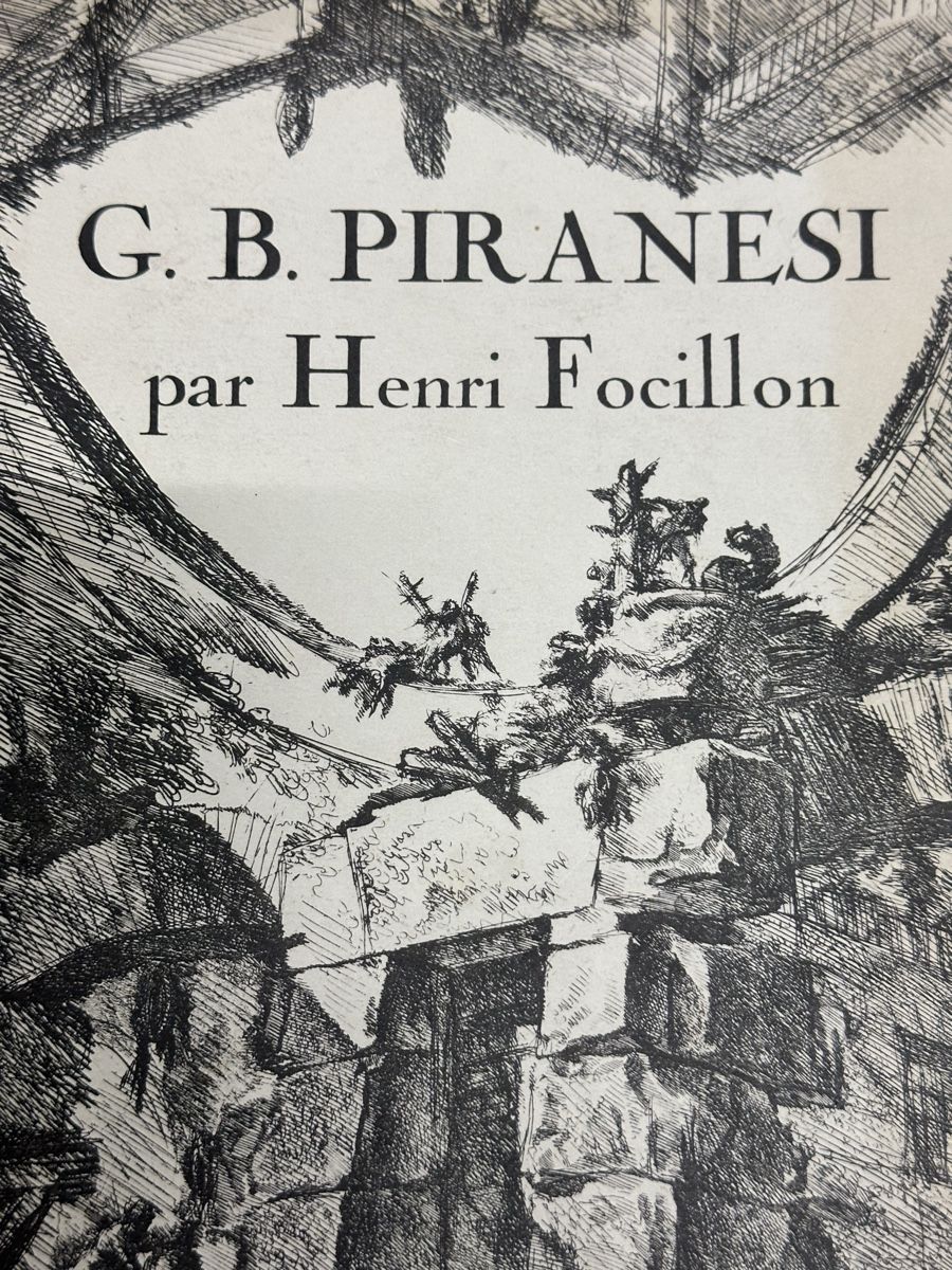 PIRANESI G.B. Graveur, catalogue raisonné et livre français (Gebraucht ...