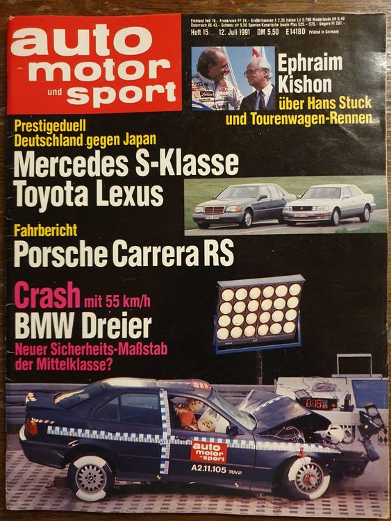 AMS 15/91 Lexus LS 400 400 SE W140 911 RS Celica Cabrio xx (Gebraucht ...