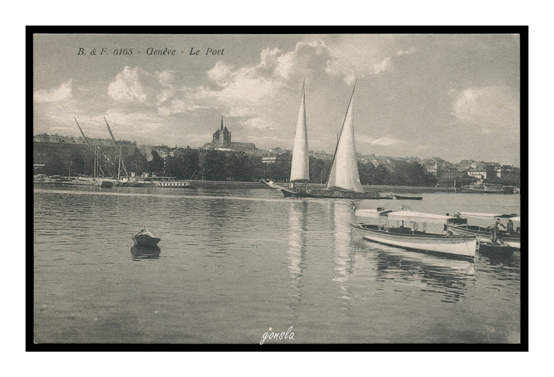GENÈVE 1910 "Le Port avec barque voilier" (D'occasion) à Onex pour CHF ...