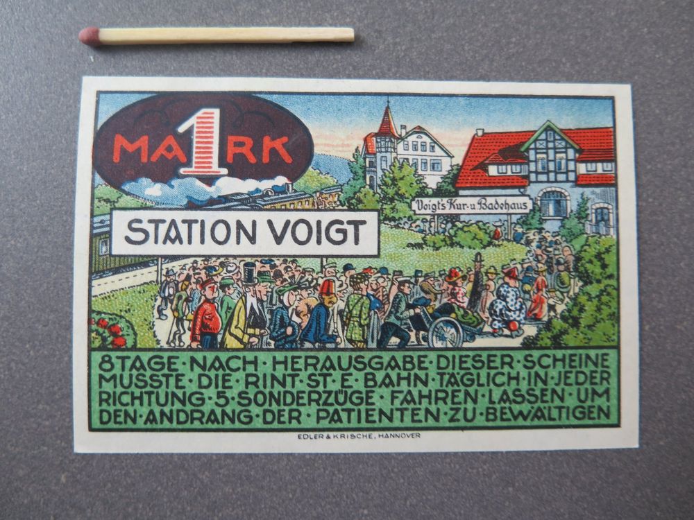 NOTGELD - NIEDERSACHSEN - HEESSEN - 1 MARK -KUR- U. BADEHAUS (Gebraucht ...