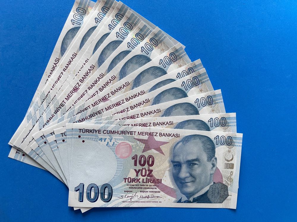 2009 Turkey 100 Turkish Lira UNC (2022 G-Prefix) (Neu (gemäss ...