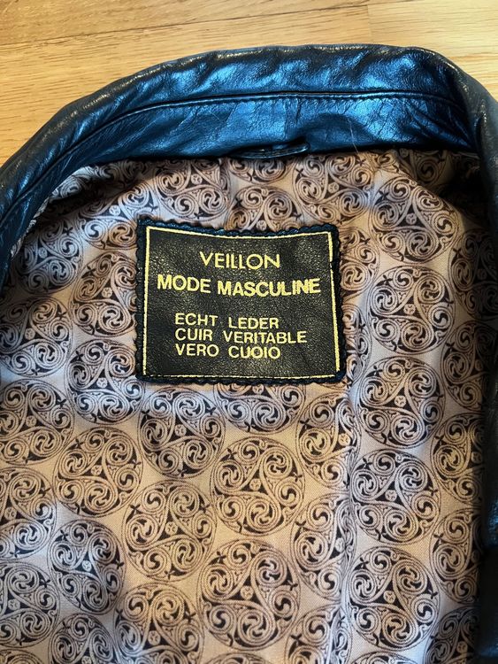 RARE VEILLON MODE MASCULINE ECHTLEDER LEDERJACKE GR. 48 / L | Kaufen ...