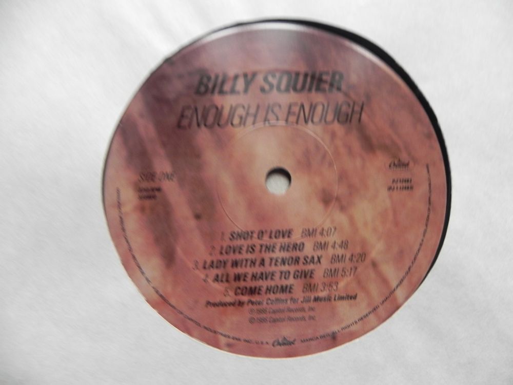 LP USA Rock Musiker Billy Squier 1986 Enough is Enough | Kaufen auf Ricardo