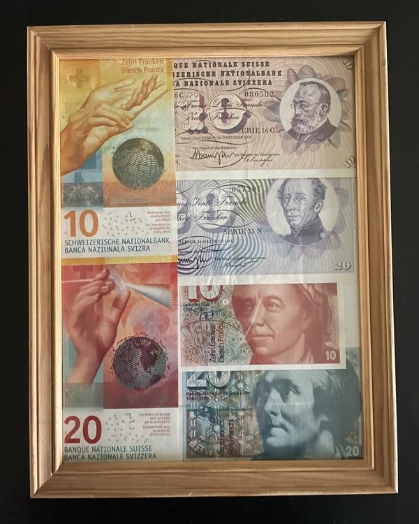 Banknoten Schweiz Noten 10 Franken 20 Franken Serien (Gebraucht) in ...