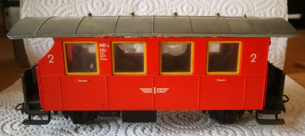 Märklin, Minex, Spur 0e, 4400, Personenwagen rot, AC (Defekt) in für ...