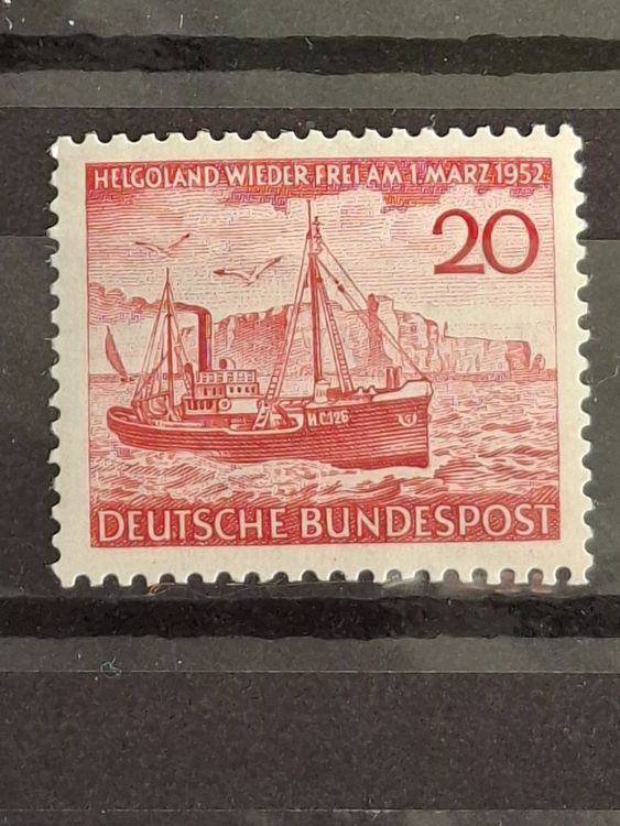 BRD 1952 Mi.Nr 152 Rückgabe der Insel Helgoland. Postfrisch. (Neu ...