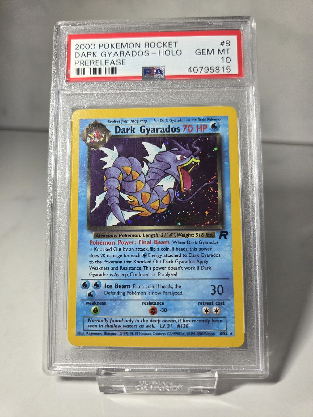 Dark Gyarados HOLO 2000 Rocket PSA 10 - Prerelease (Gebraucht) in ...