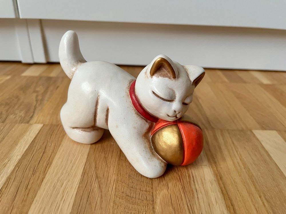 THUN Vintage Keramik Katzenstatue Katze 12 cm Top Zustand (Gebraucht ...