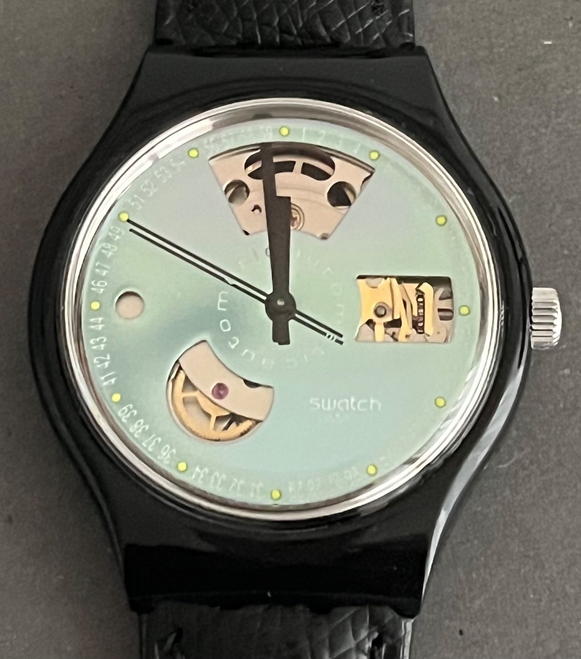 Swatch Automatik Black Motion SAB100 1991 fabrikneu (Neu (gemäss ...