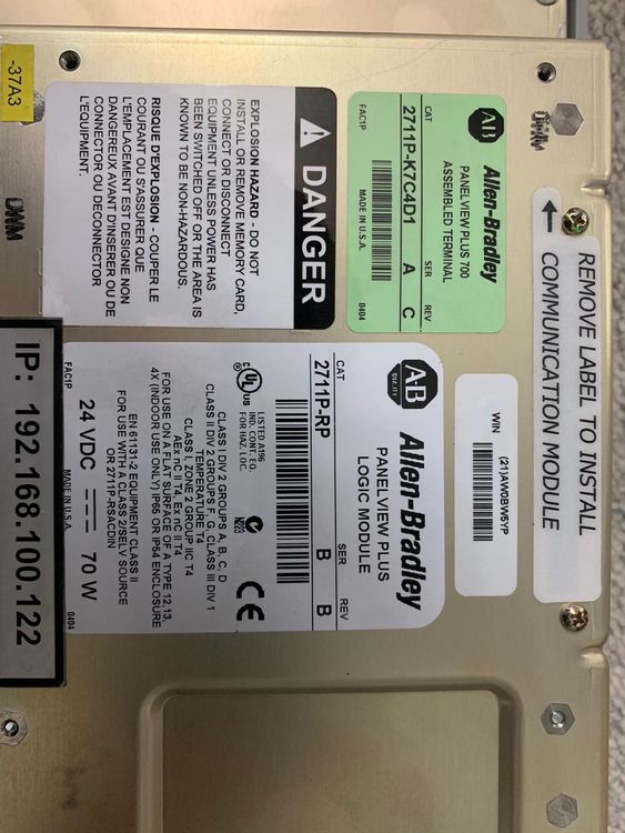 Rockwell PanelView 700 Bedienpanel (Gebraucht) in für CHF 80 – mit ...