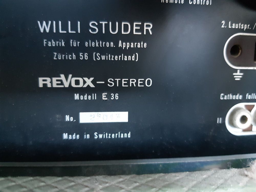 Revox E36 Tonbandmaschine!! | Kaufen auf Ricardo