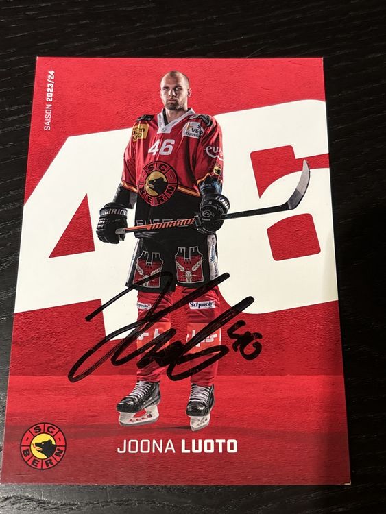 Signierte Karte Joona Luoto SCB Saison 21/22 (Gebraucht) in Uetendorf ...