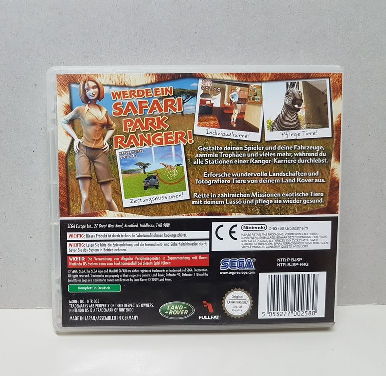 DS Jambo Safari Rette die Tiere werde Safari Park Ranger (Gebraucht) in ...