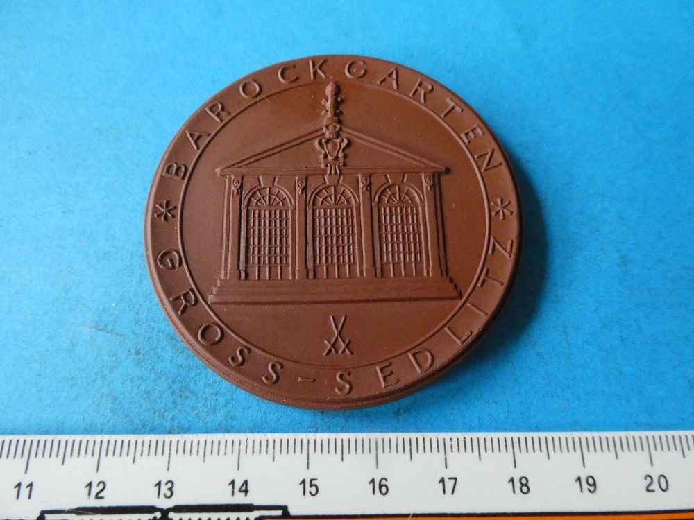 Barock-Garten Gross Sedlitz Medaille Meissen-Porzellan 60 mm (Gebraucht ...