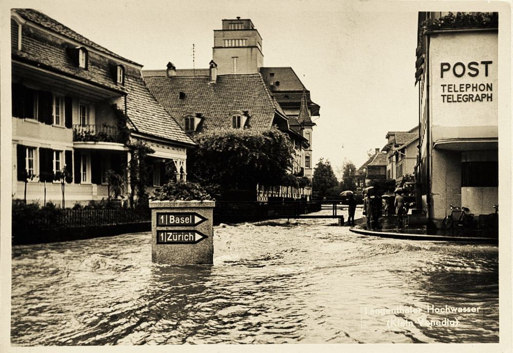Langenthal - Post - Telephon - Telegraph - Hochwasser (Gebraucht) in ...