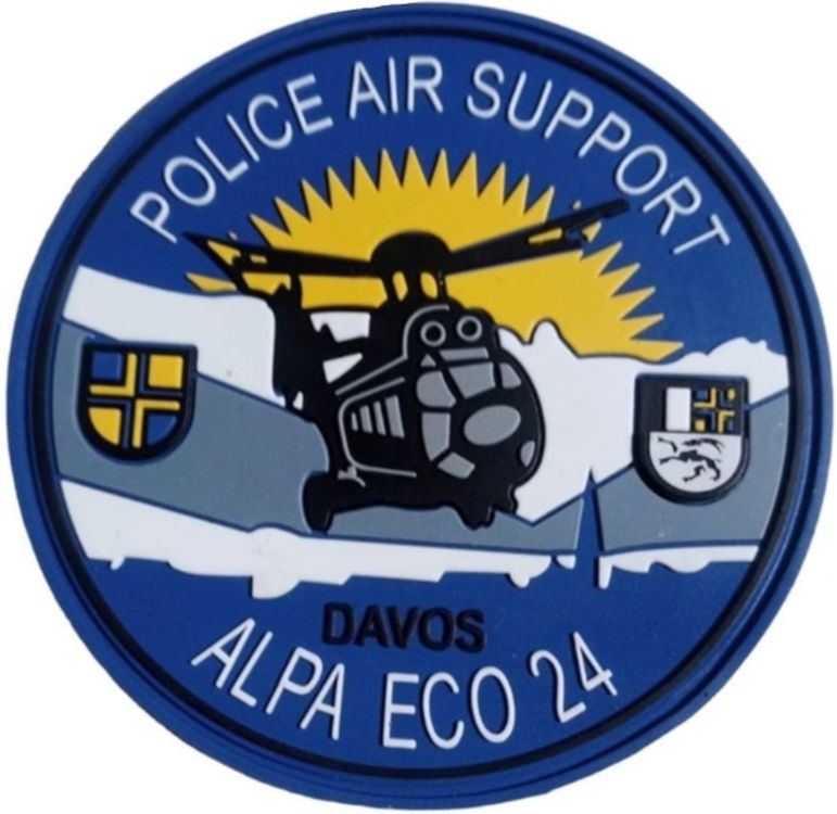Police Air Support Davos ALPA ECO 24 Patch mit Klett. (Neu und ...