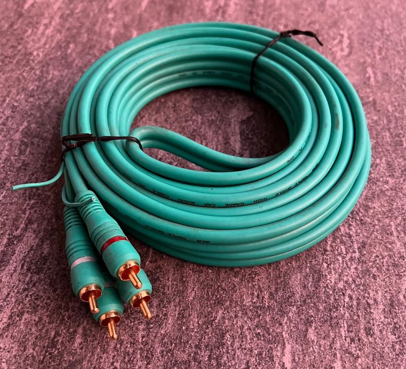 5m Cinch-Kabel, OFC Triple Shield mit Schaltleitung NOS (Neu (gemäss ...