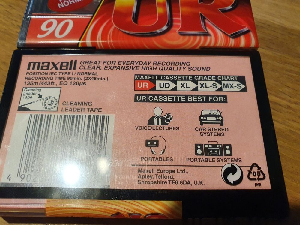 neu: 2 Kassetten maxell 90, Position normal, 135 m (Neu und originalverpackt) in Urtenen ...