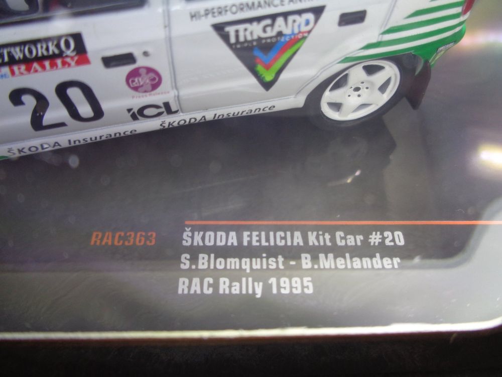 Ixo 1:43 Skoda Felicia Kit Car RAC Rallye 1995 S. Blomquist (Neu und ...