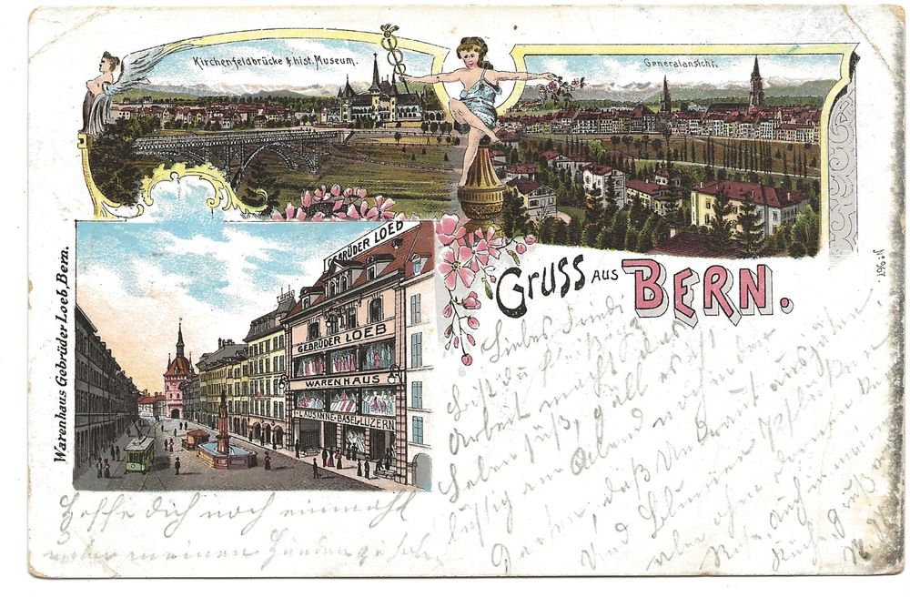 Gruss aus Bern - Stadt - Warenhaus Gebrüder Loeb Litho 1900 (Gebraucht) in Engelburg für CHF 14. ...