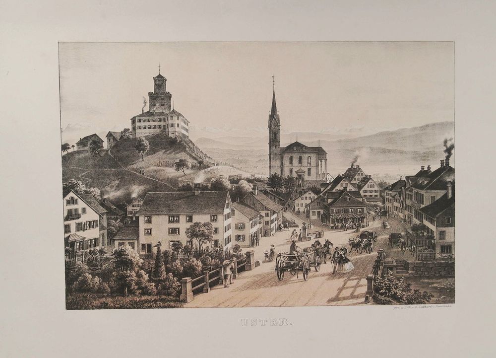 Uster seltene grosse Tonlithographie von Labhard (Gebraucht) in Rafz ...