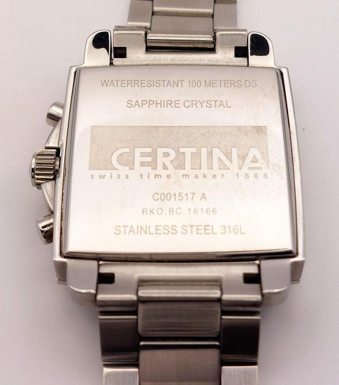 Certina DS Podium Square Chronograph - Full set (Gebraucht) in Murten für CHF 250 – mit ...