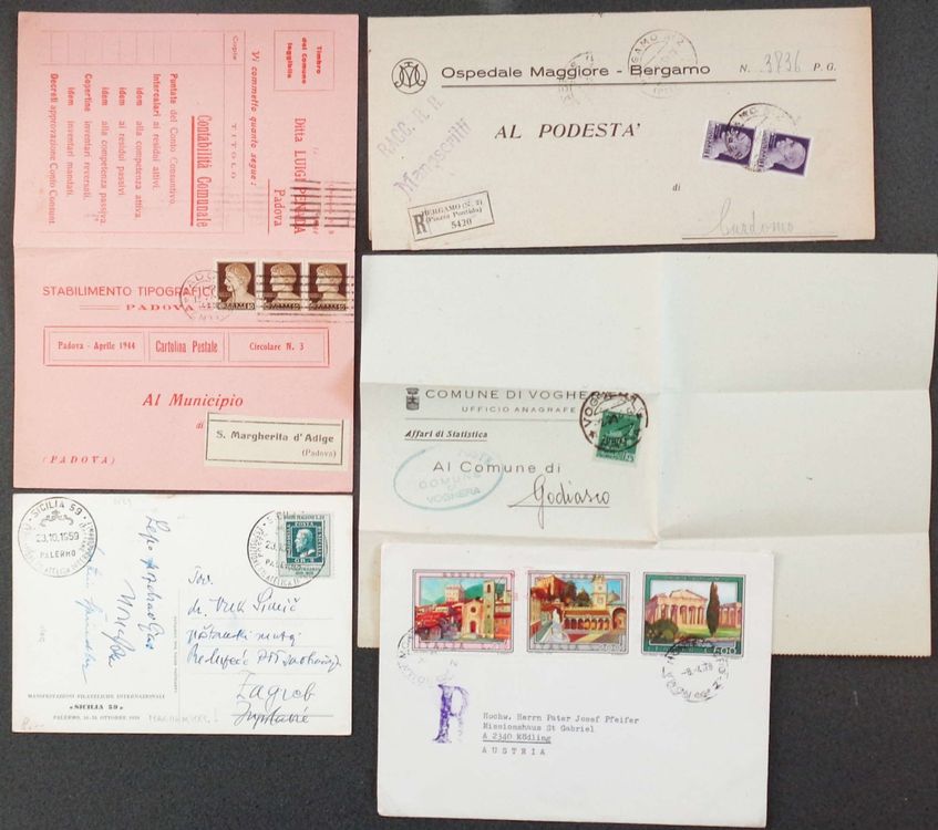 ITALIA: 5 Poststücke aus 1944–1978 (Gebraucht) in Zürich für CHF 1.5 ...